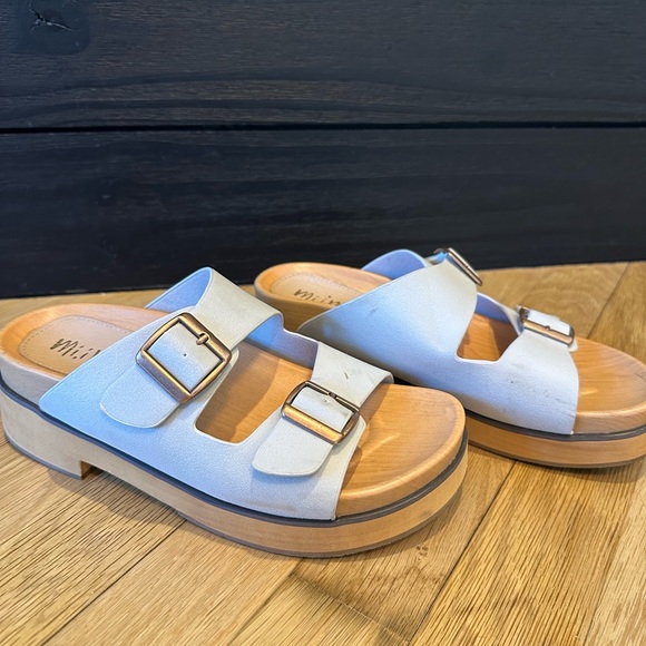 Mi.iM | Shoes | Miim Slip On Sandals Leather Straps With Buckle Rubber ...